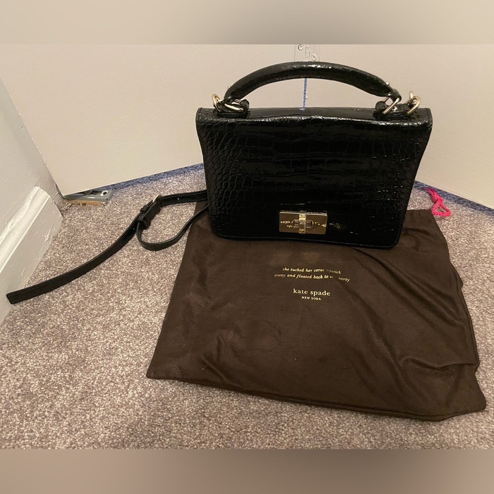 100% Authentic Kate Spade Patent Leather Croc Embosse… - Gem